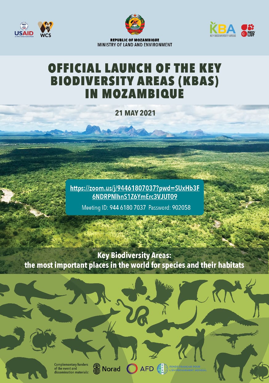 Official launch of the Key Biodiversity Areas (KBAs) in Mozambique ...